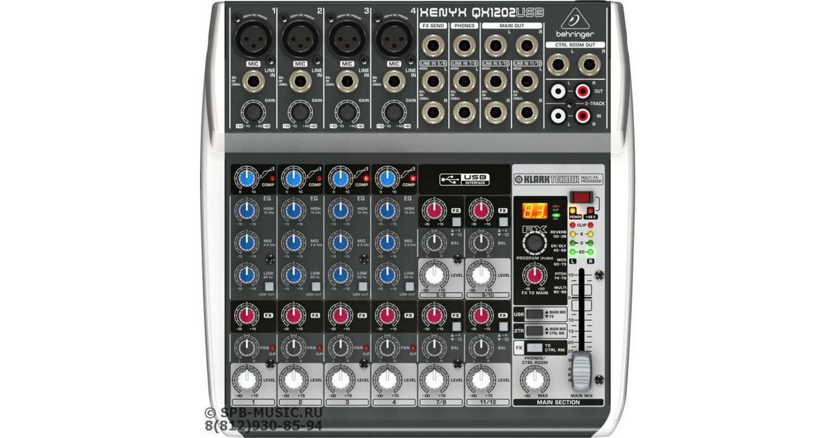 Пассивный микшерный пульт Behringer XENYX Q1204USB • лучшая цена ...